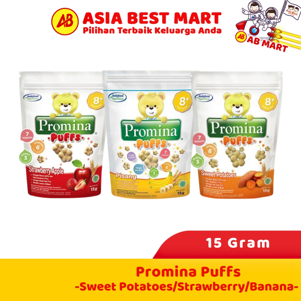 Jual Promina Puffs 15gr Pisang Strawberry Sweet Potatoes Snack Cemilan ...