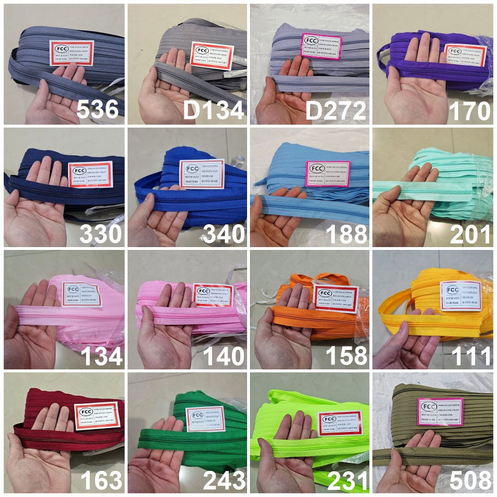 Jual Daun Resleting Roll Warna Gigi Halus No 5 Coil 100 yard Resleting Tas Zipper Rollan ...