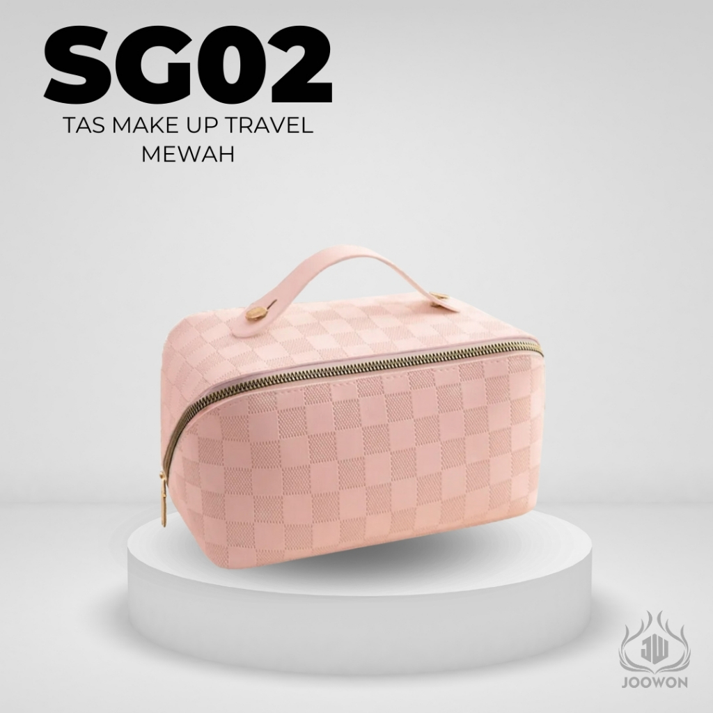 Jual Tas Kosmetik Motif Kotak Kosmetik Make up wanita travel pouch / tas portable multifungsi ...