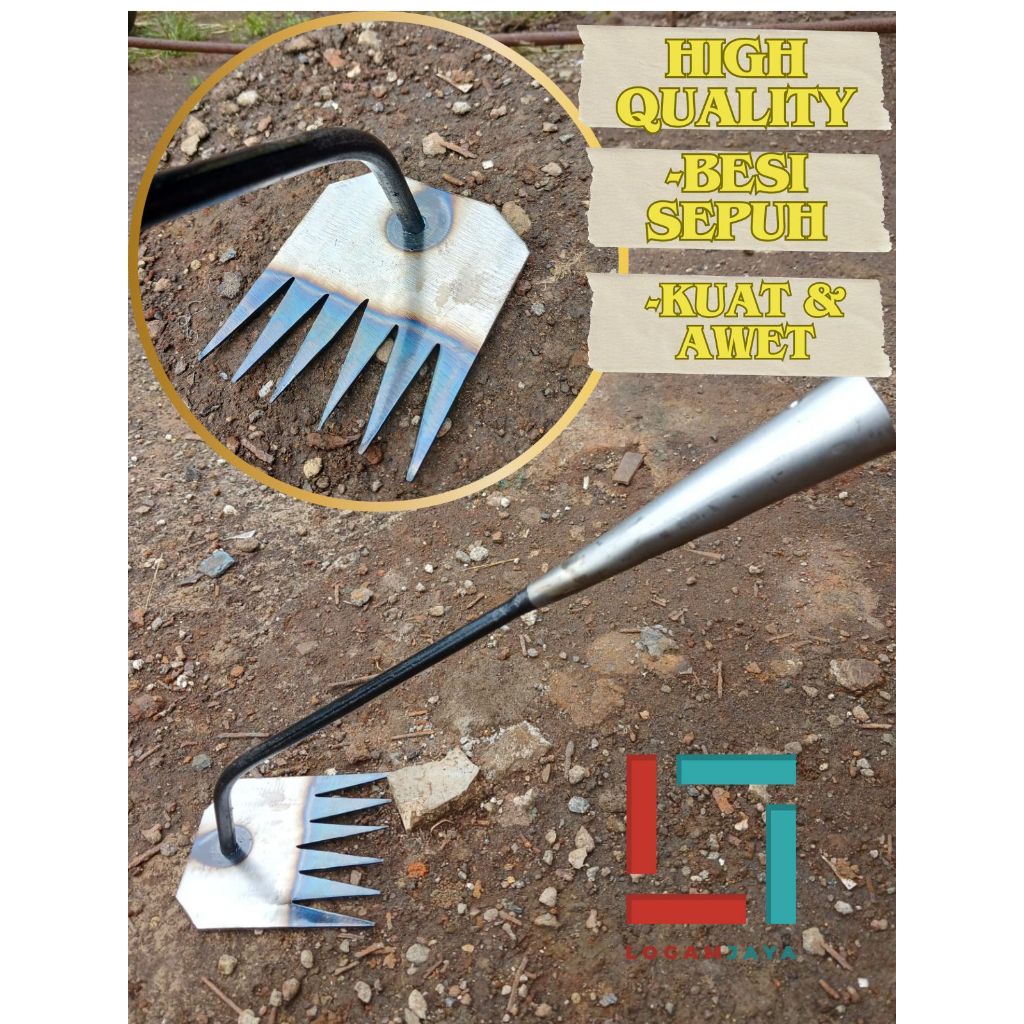 Jual Alat Kebun Taman Garuk Mini Serbaguna /Bahan Plat Besi Baja Sepuh ...