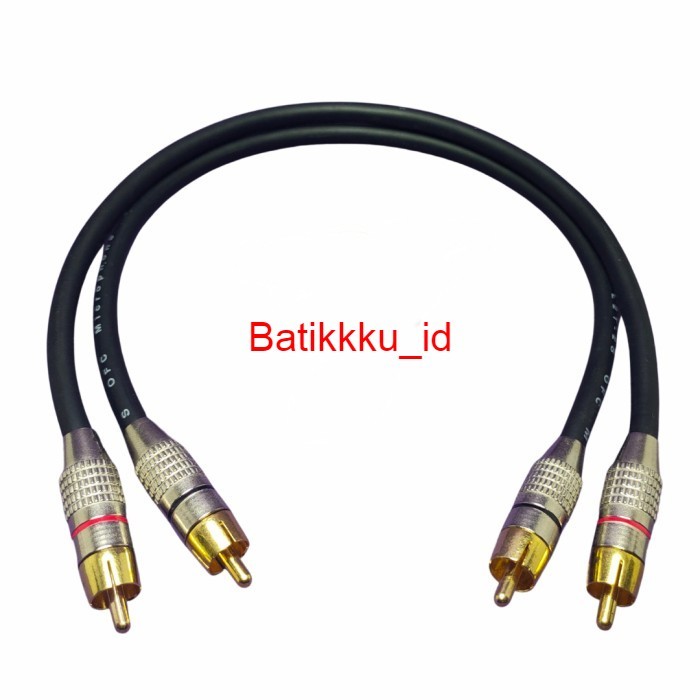 Jual Kabel Jack Audio 2 RCA TO 2 RCA 1 SET SESUAI GAMBAR | Shopee Indonesia