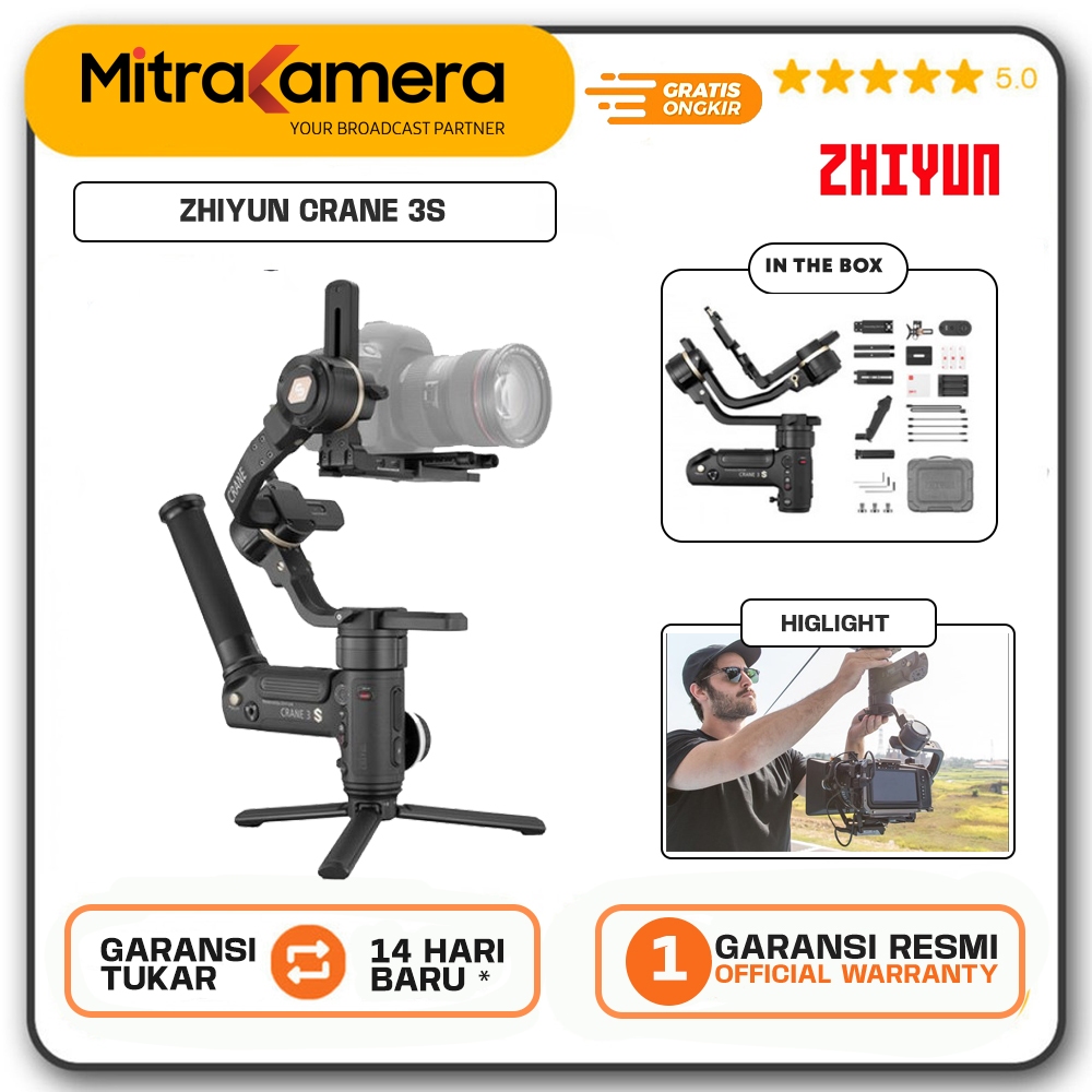 Jual Zhiyun Crane 3S Cinema Camera Gimbal Stabilizer | Shopee Indonesia