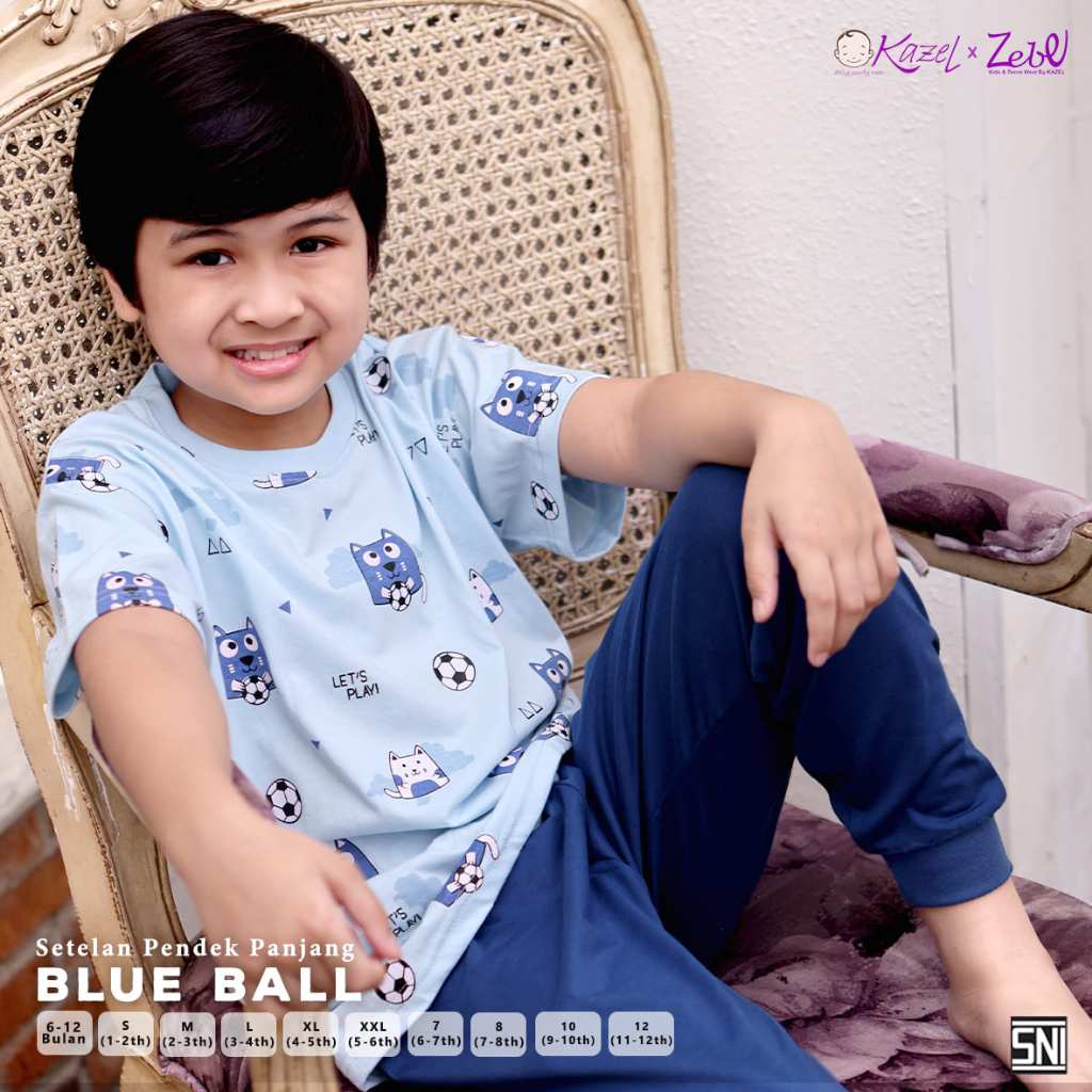 Jual Kazel x Zebe Setelan Lengan Pendek - Celana Panjang (1 Stel) | Shopee Indonesia