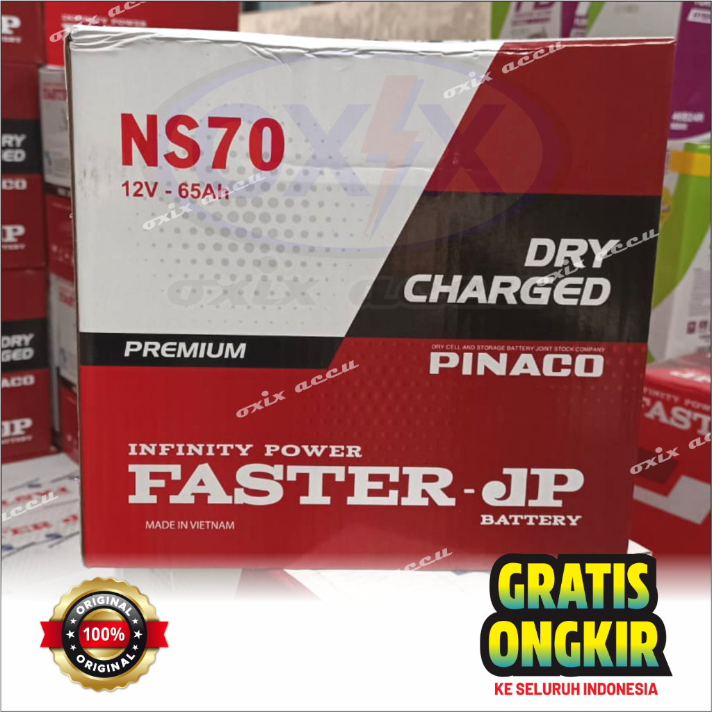 Jual OXIX ACCU Aki Mobil FASTER- JP NS70 Voltage: 12 V, Capacity : 65 ...
