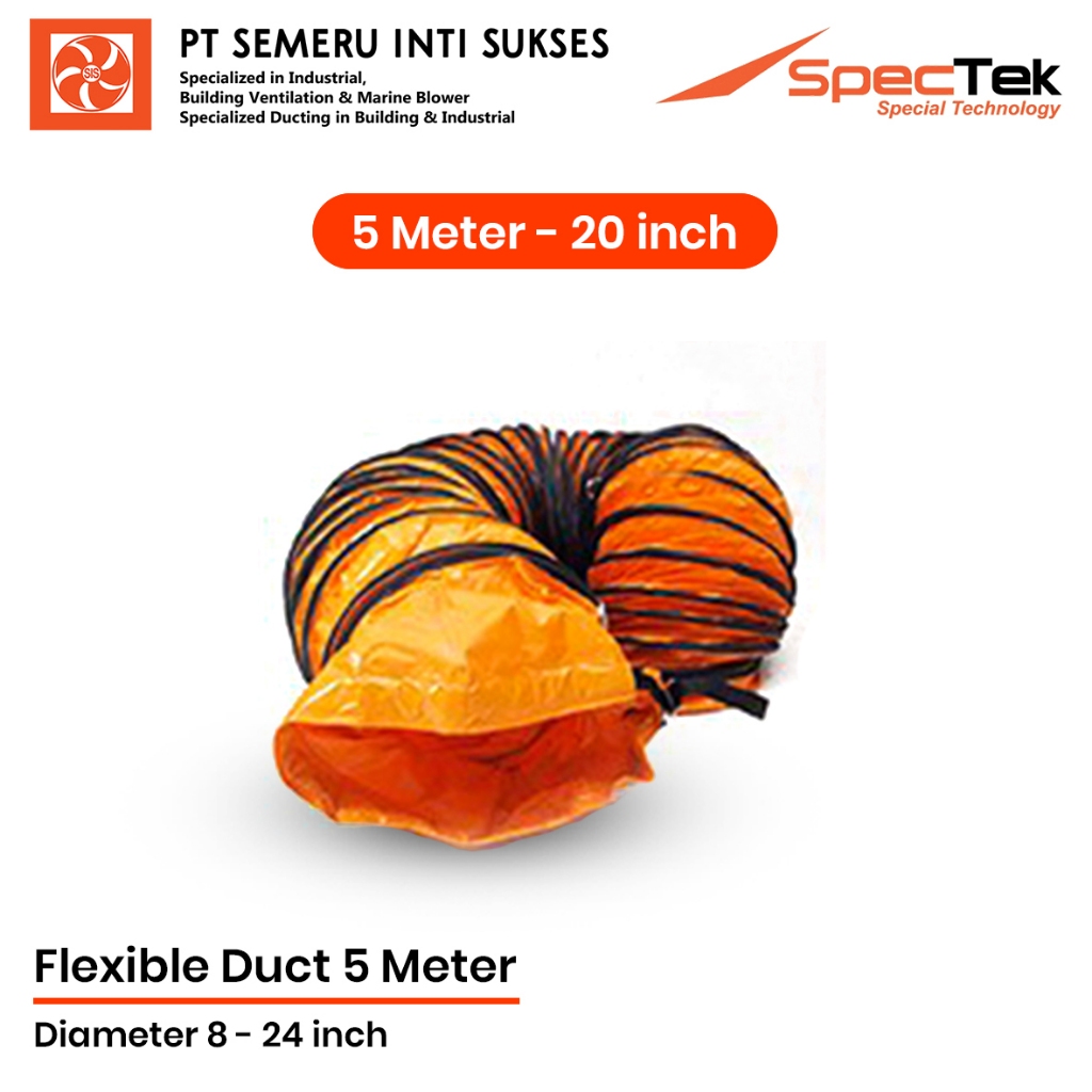 Jual Spectek Flexible Duct 5 Meter - 20 inch Selang Ducting SFD-20/5M ...