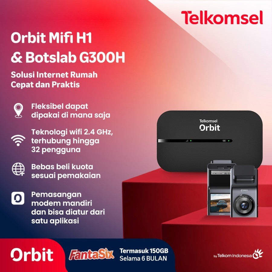 Jual Telkomsel Orbit Mifi H1 Portable Modem + Botslab G300H Smart Dash ...