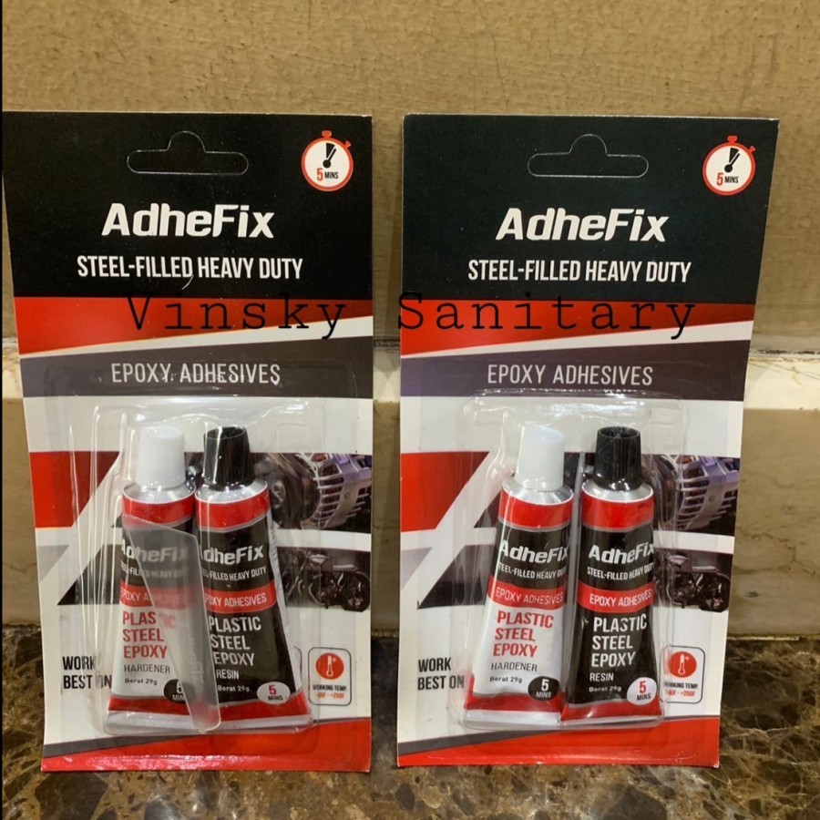 Jual Lem Epoxy 5 Menit ADHEFIX /Lem Besi Campur 5 Menit MURAHH | Shopee ...
