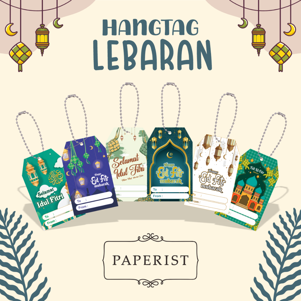 Jual Hang Tag Hampers Lebaran Isi 25 pcs / Kartu Ucapan / Gift Card ...