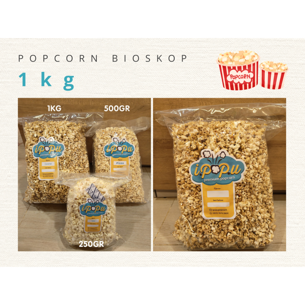 Jual Popcorn Bioskop 1 kg Popcorn Cinema Popcorn CGV / I POP U Premium ...
