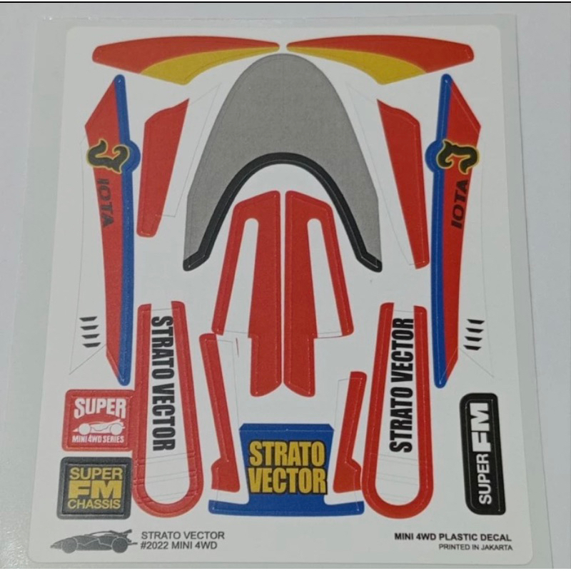 Jual Decal Mini 4WD STRATO VECTOR/STICKEE TAMIYA STRATO VECTOR | Shopee ...