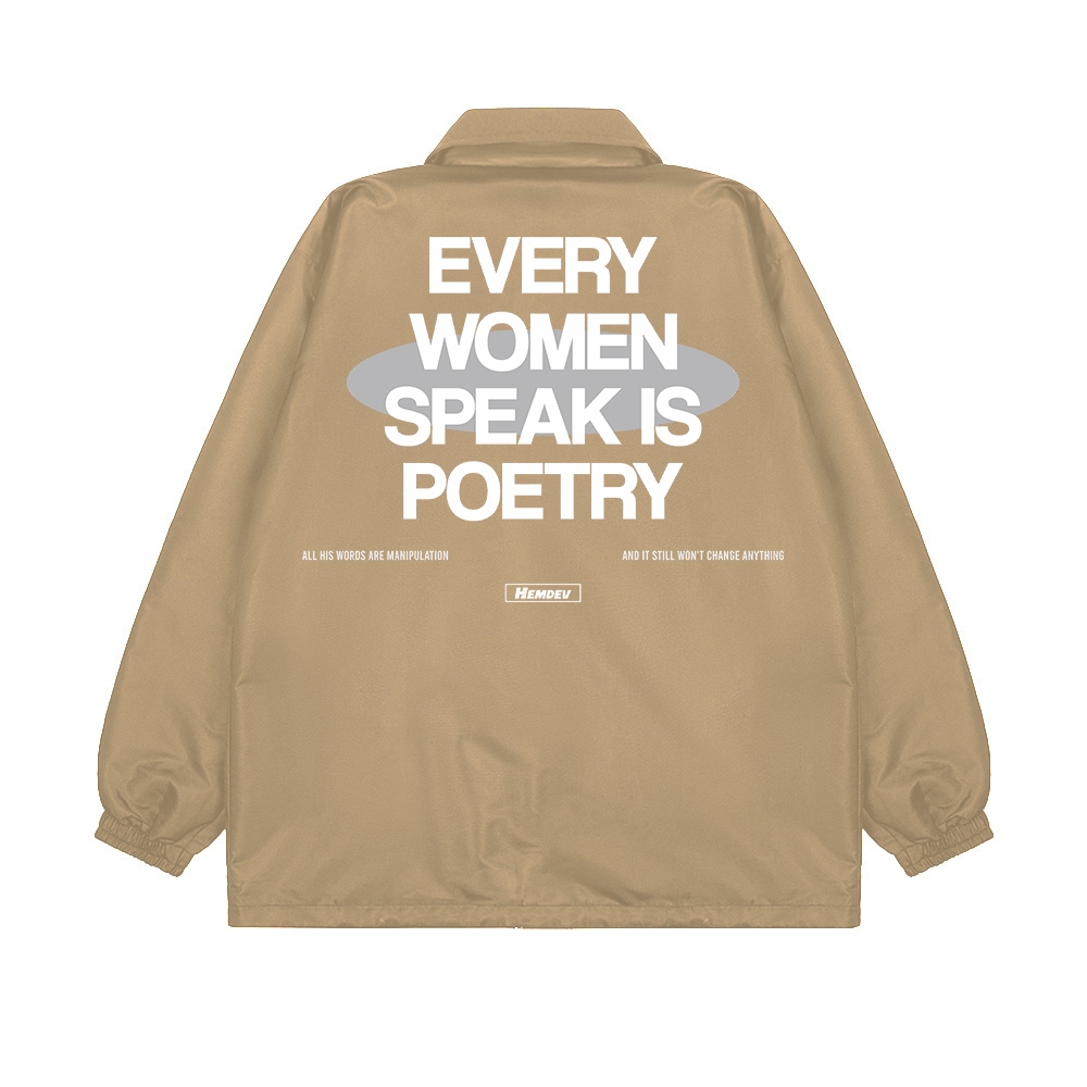 Jual Hemdev Coach Jacket POETRY Cream | Shopee Indonesia