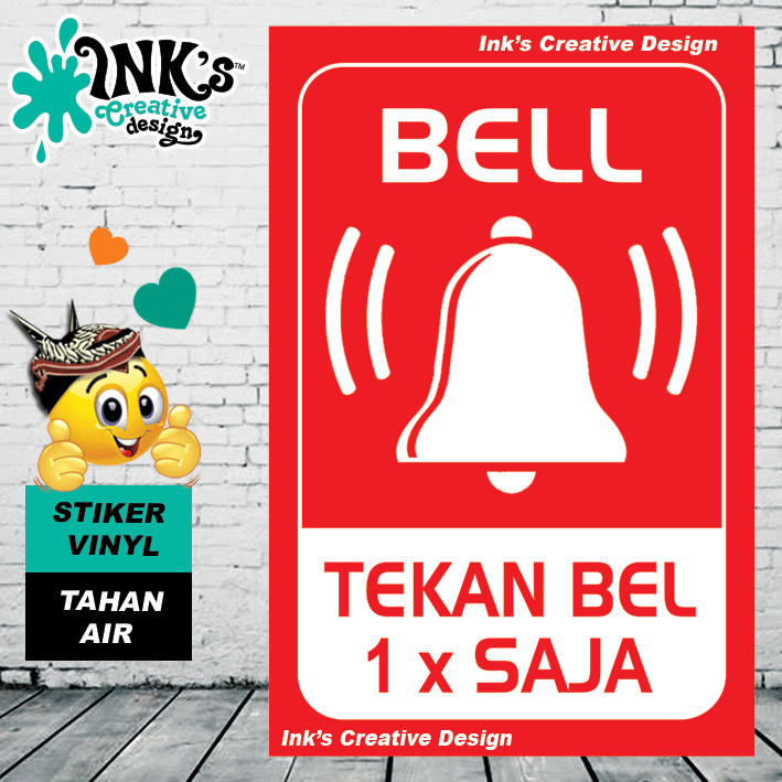 Jual Stiker Bell s - Tekan bel 1 x saja | Shopee Indonesia