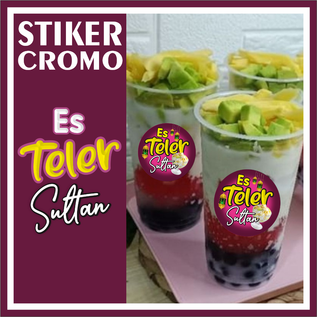 Jual Label Stiker ES TELER SULTAN Bahan Stiker Cromo | Shopee Indonesia