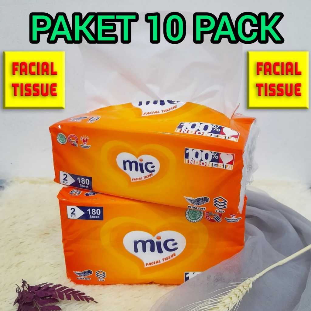Jual [PAKET 10 PACK] FACIAL TISSUE 2ply 180 Sheet TISU PEMBERSIH WAJAH ...