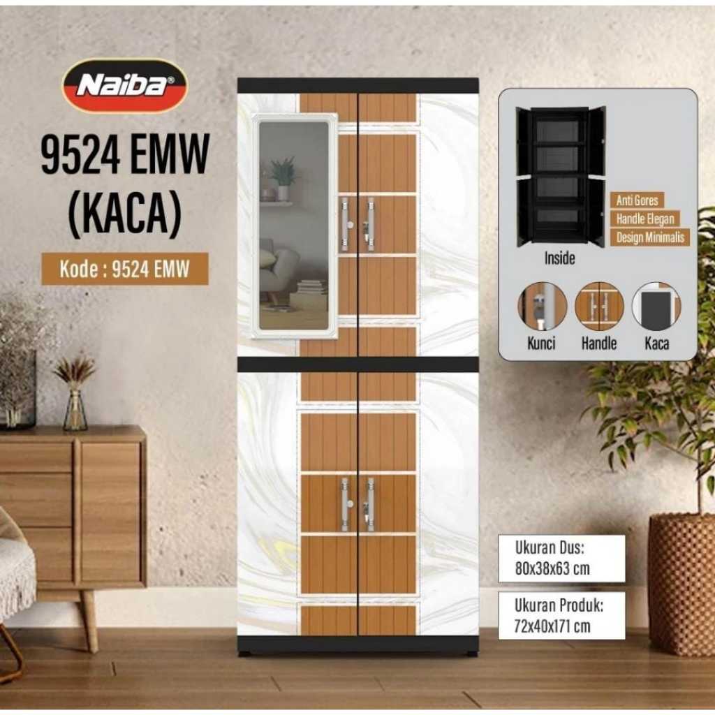 Jual JUMBO LEMARI PAKAIAN PLASTIK NAIBA MSC FIT CERMIN SUSUN 4 MODERN ...