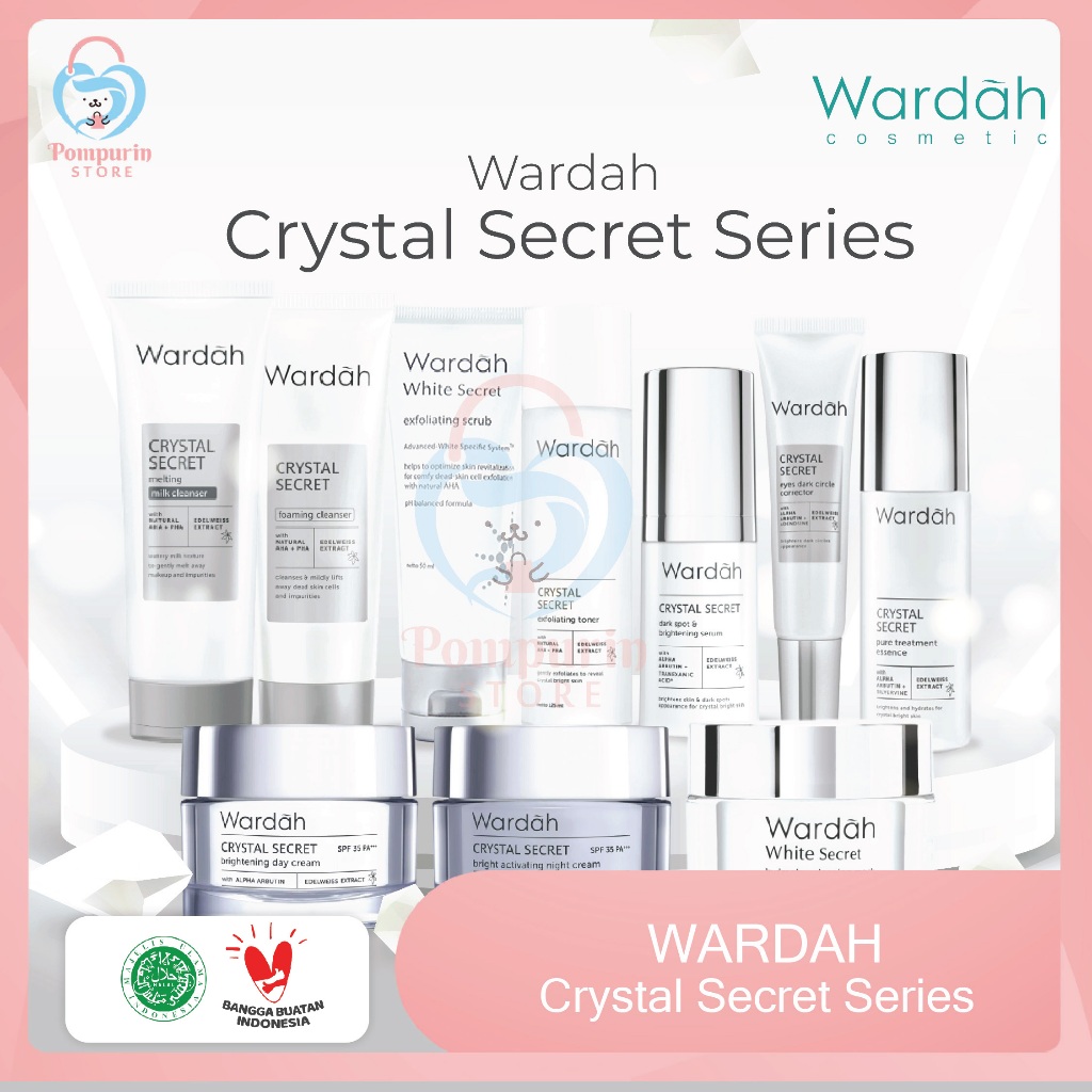 Jual Wardah Crystal Secret - Day Night Cream/Eyecream/Essence/Cleanser ...