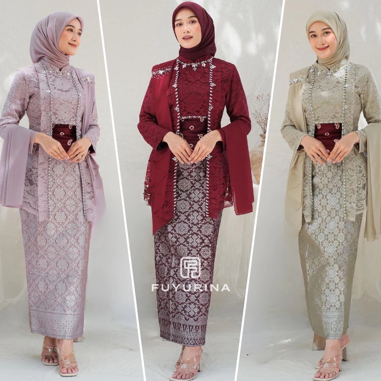 Jual Harga Max Setelan Kebaya Kutu Baru Modern Kebaya Wisuda Lamaran Tunangan Set Kutubaru Full ...