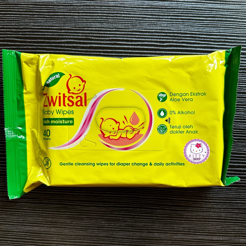 Jual Zwitsal Baby Wipes Tissue Basah Rich Moisture 40 Sheet | Shopee ...