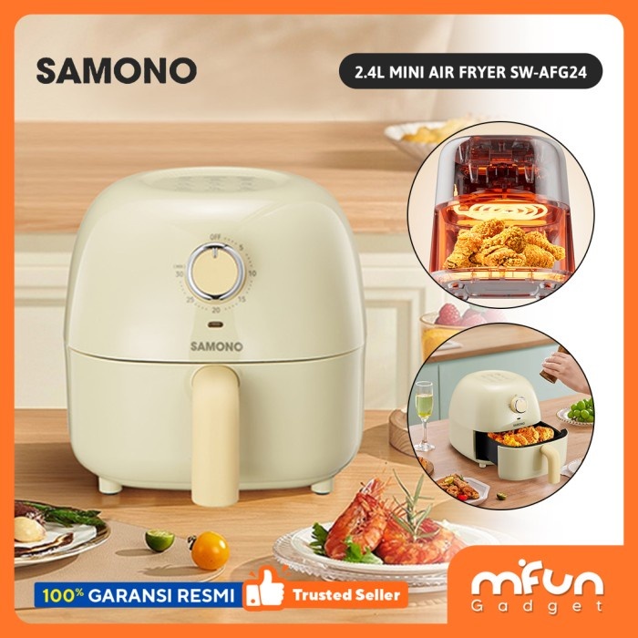 Jual SAMONO Mini Air Fryer Low Watt 2.4 Liter SW-AF24 / SW-AFG24 | Shopee Indonesia