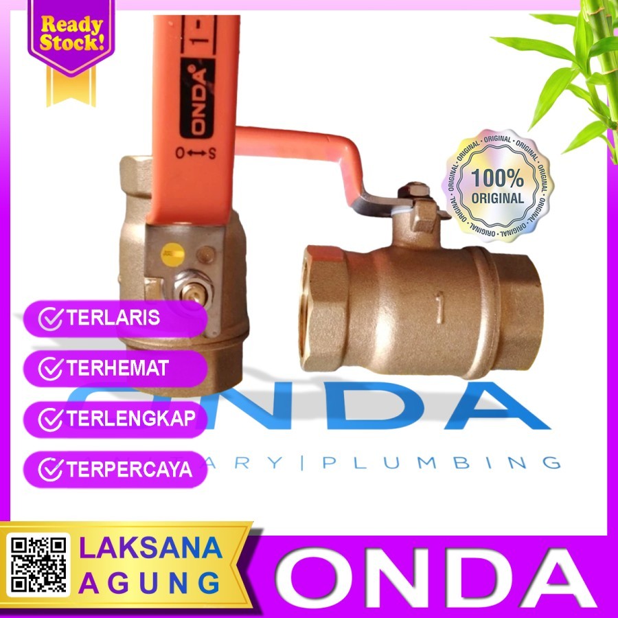 Jual ONDA Ball valve Kuningan 1 inch | Ball valve Kuningan 1 inch original | Shopee Indonesia