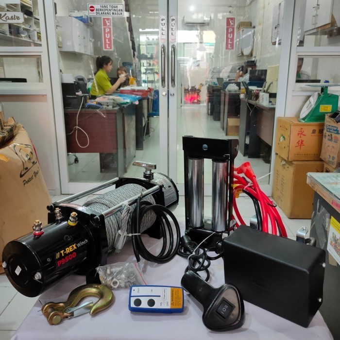 Jual WINCH ELECTRIC HOIST 9500 LBS wire ROPE 4.5 ton x 28 meter 12 VOLT ...