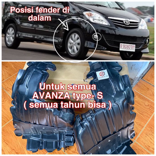 Jual Liner Fender depan Avanza type tipe S 2007,2008,2009,2010,2011 NHF ...