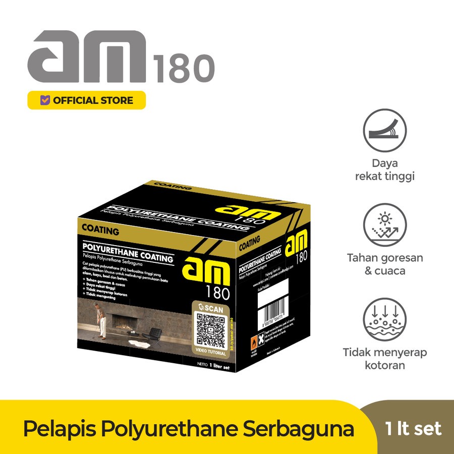 Jual AM 180 - Cat Pelapis Lantai Batu Alam Kayu Besi Beton PU ...
