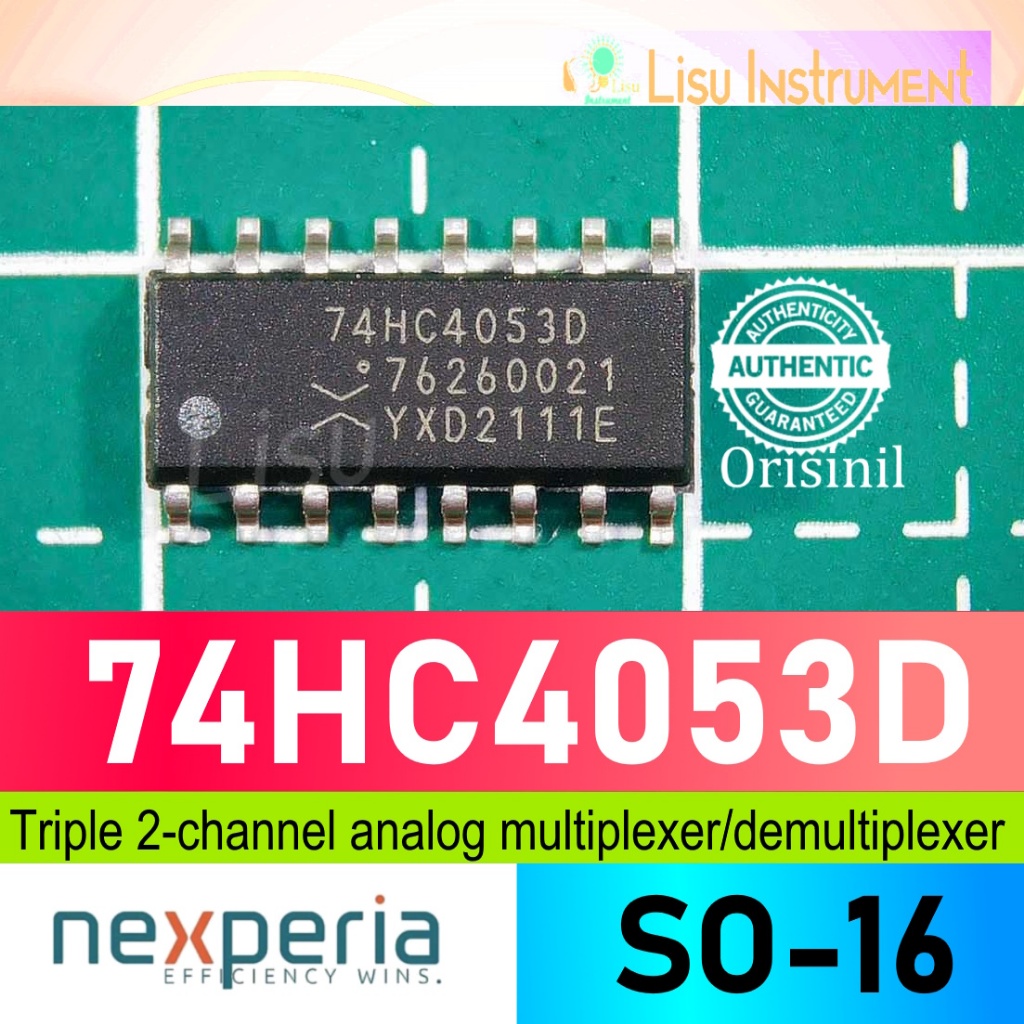 Jual 74HC4053D Triple 2-channel Analog Multiplexer/demultiplexer 74HC4053 SO-16 Nexperia ...