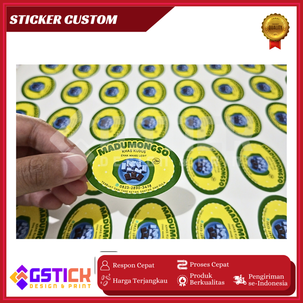 Jual STICKER LABEL KEMASAN 3.5x5 CM (50 PCS) | Shopee Indonesia