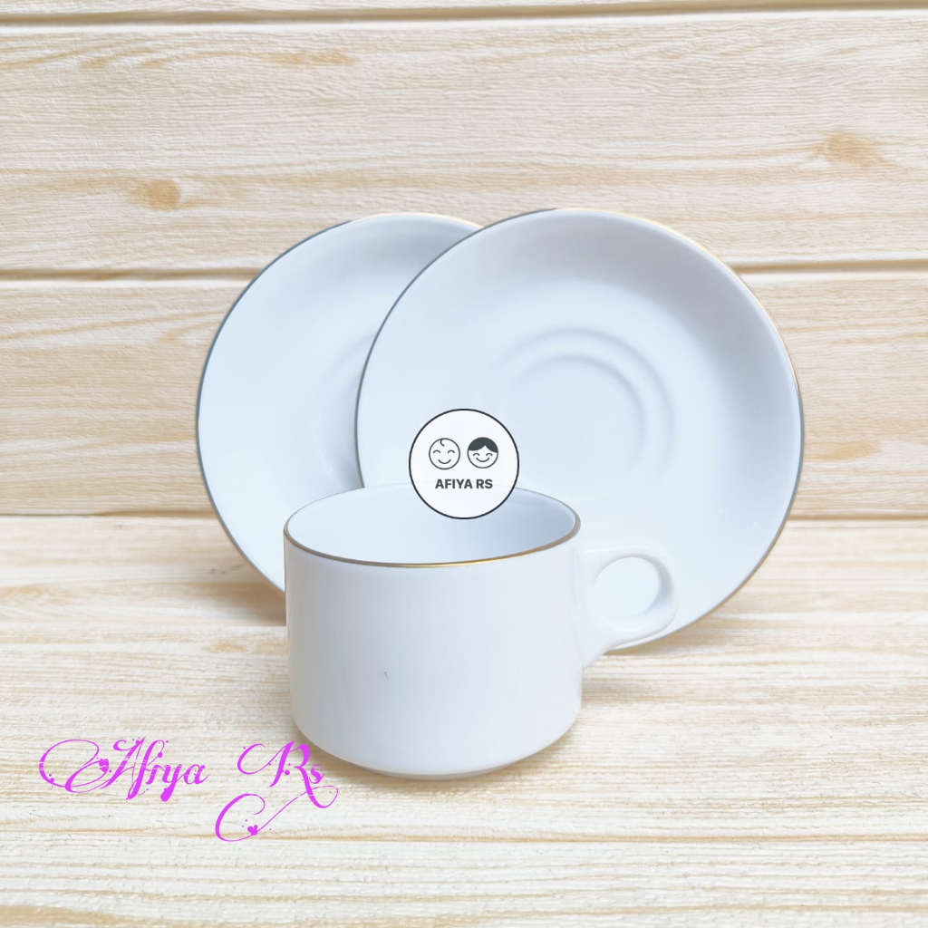 Jual Cangkir Set Putih Polos Keramik Merk Indokeramik CUSR - 11 AAK IKI ...