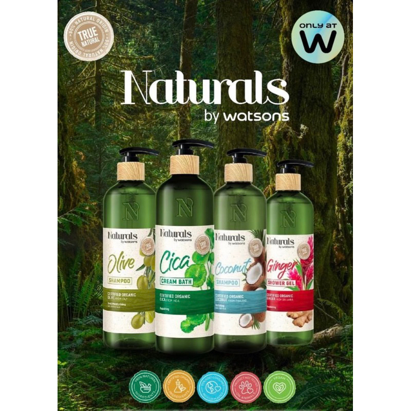 Jual SHAMPOO & CREAMBATH NATURALS by WATSONS 490ML | Shopee Indonesia