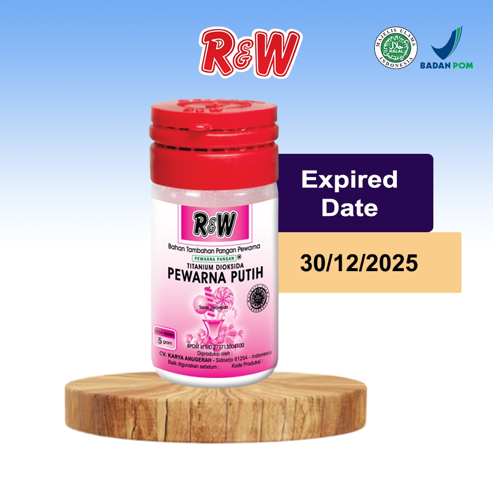 Jual Pewarna Putih Pemutih Makanan Rajawali R&W RW 5 g | Shopee Indonesia
