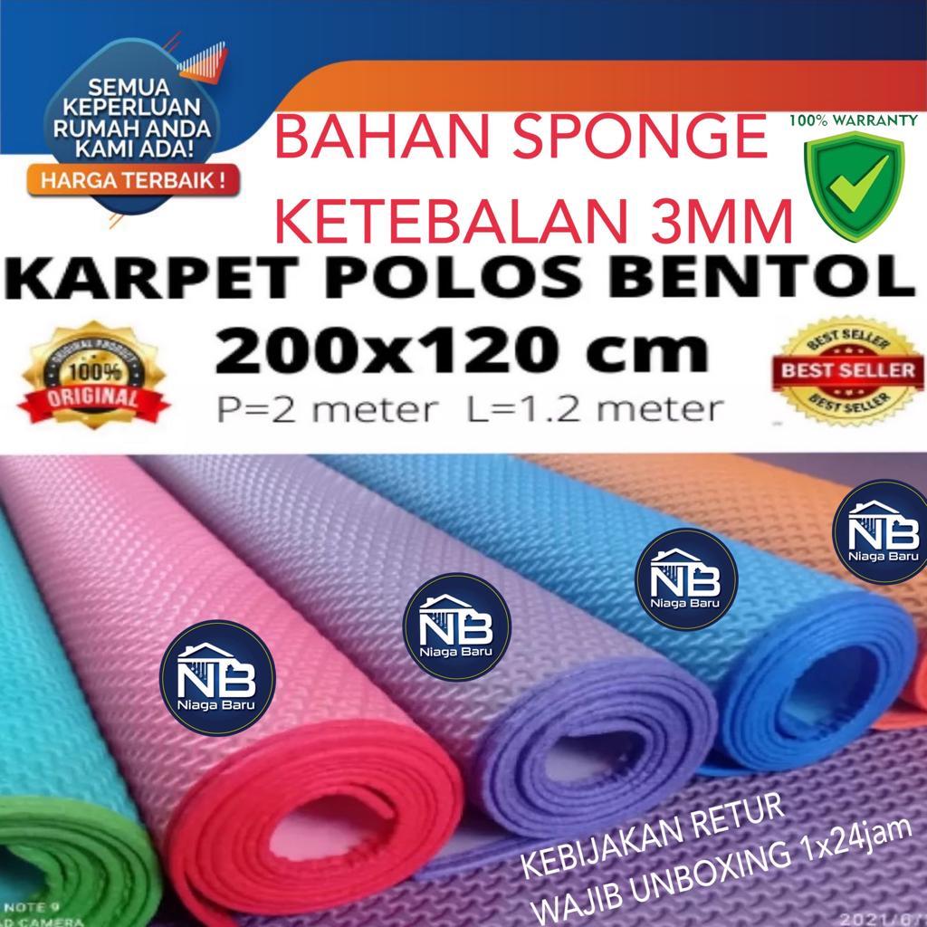 Jual KARPET TIKAR SPONS TIMBUL POLOS SPON BENTOL 3MM TEBAL 120 x 200 CM ...
