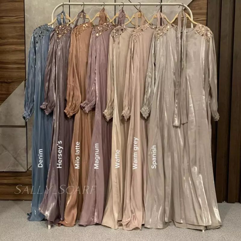 Jual seva dress by sally scraft , dress shimmer silk free hijab dan ...