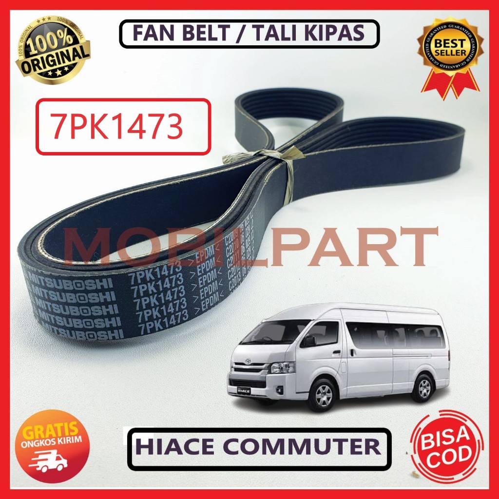Jual Fan Belt Hiace Commuter 7PK1473 Toyota Original Tali Kipas Van Belt | Shopee Indonesia