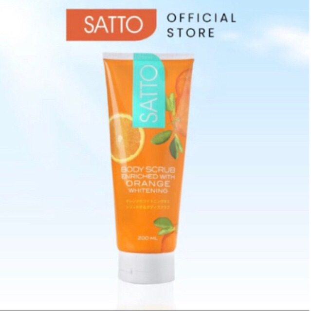Jual Satto Body Scrub Enriched with Orange Whitening 200ml | Shopee Indonesia