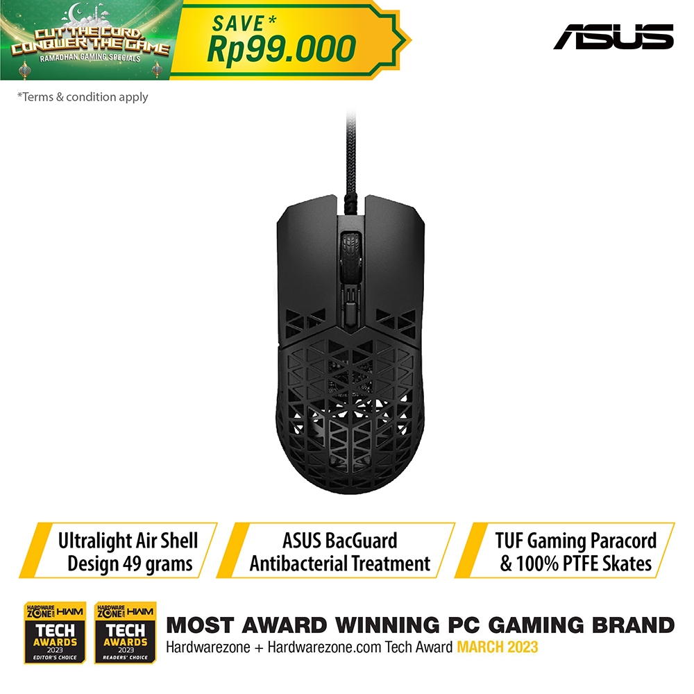 Jual ASUS TUF Gaming M4 Air A lightweight wired gaming mouse with ...
