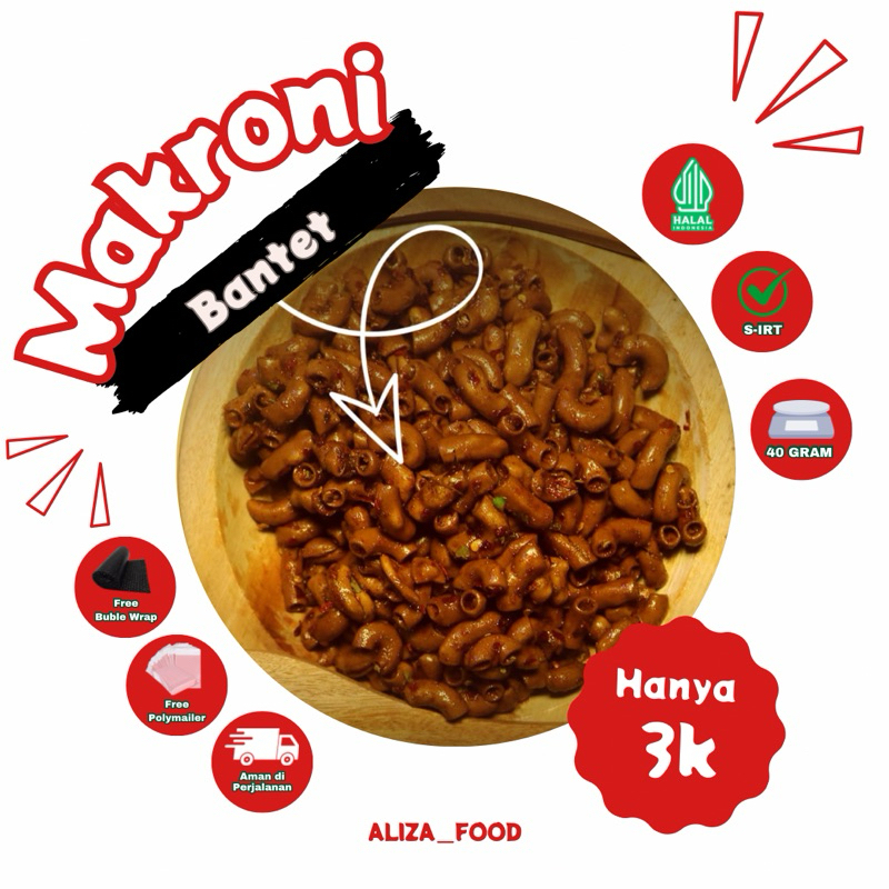 Jual Makroni Bantet Pedas Kemasan Mini 40 Gram | Shopee Indonesia