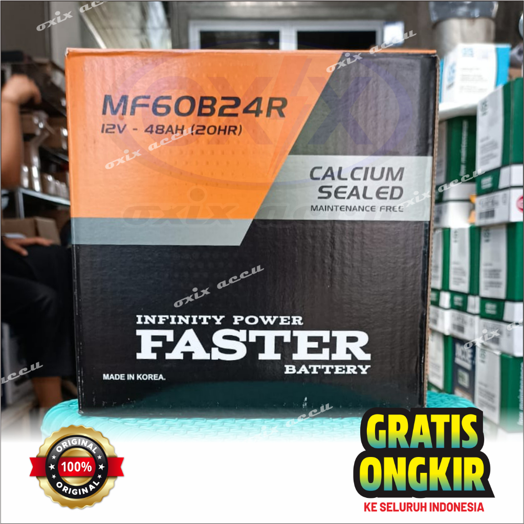 Jual Faster MF NS60 / NS60L (60B24R / 60B24L) 12V 48Ah 100% Original ...