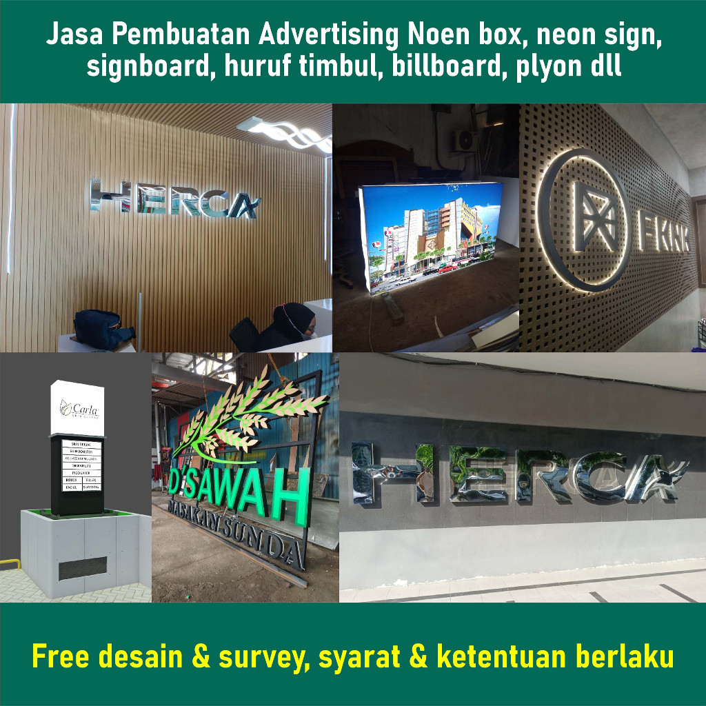 Jual Jasa pembuatan & pemasangan advertising neonbox neonsign signboard ...