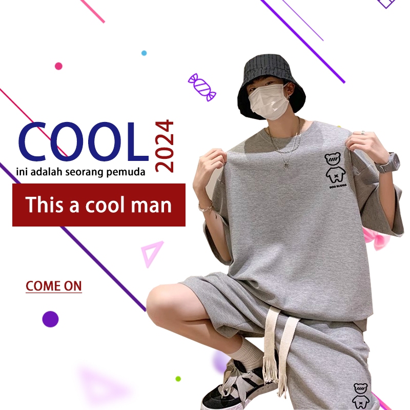 Jual Setelan Pria Baju setelan pria oversize ootd kaos distro pria ...