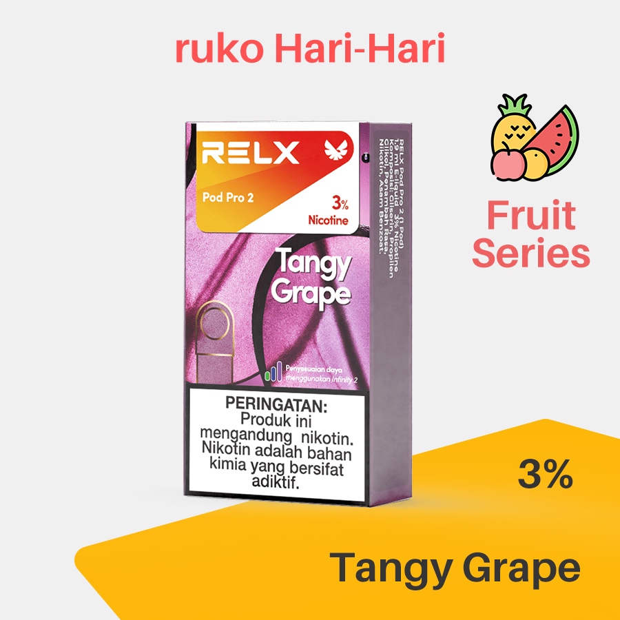 Jual TANGY GRAPE (3%) - RELX POD PRO 2 (Liquid Vape rasa buah Anggur ...