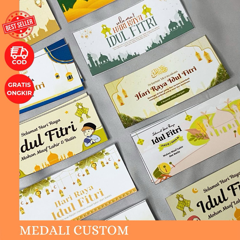 Jual WORDGIFT Stiker hampers Hari Raya DIY Ukuran 10X4 CM - Stiker ...