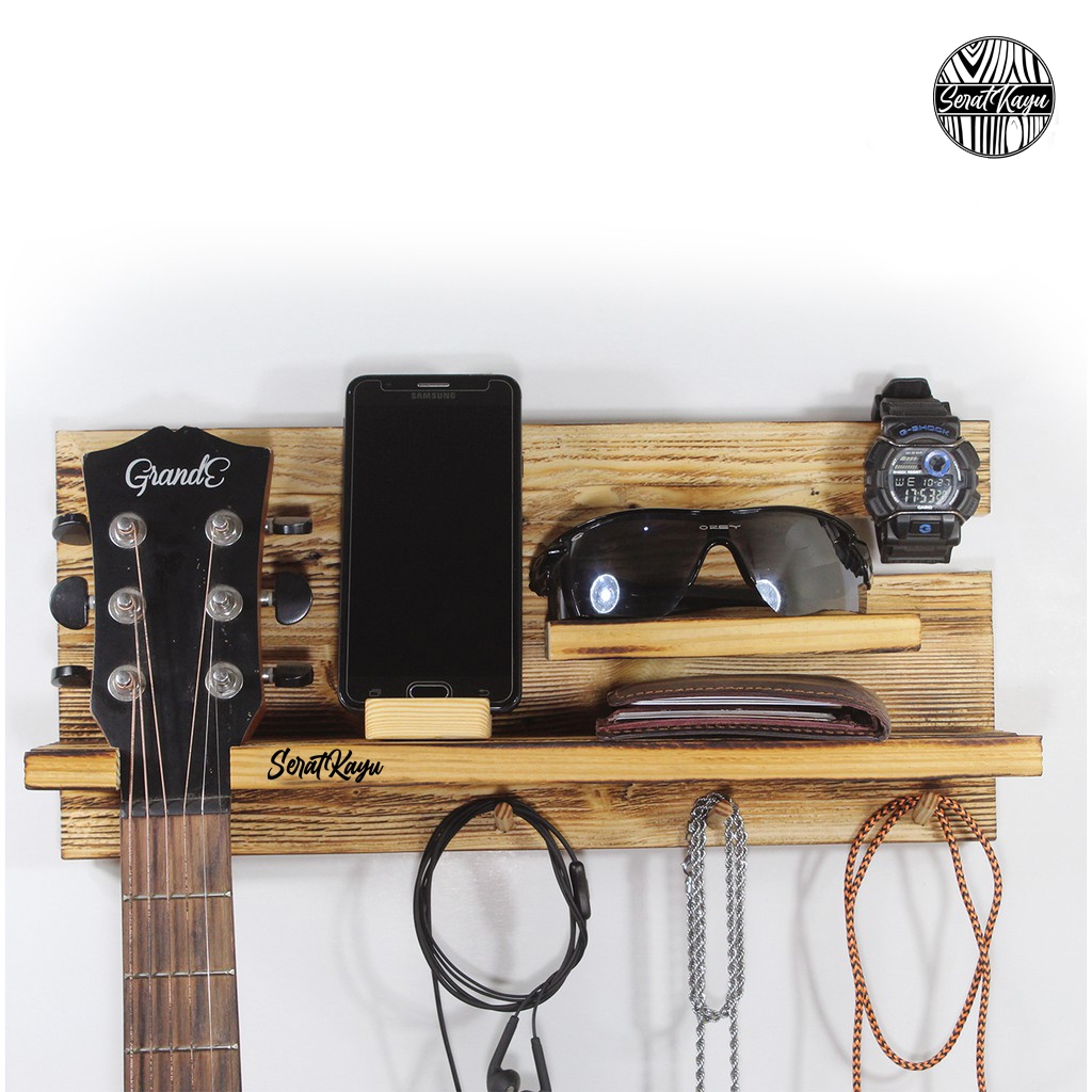 Jual SERATKAYU Rak Dinding Stand Guitar, Stan Gitar Minimalis ...