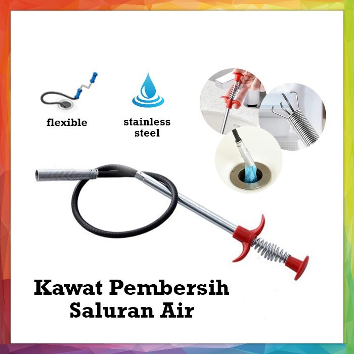 Jual Kawat Pembersih Saluran Air Pipa Wastafel / Kawat Penjepit Kotoran | Shopee Indonesia