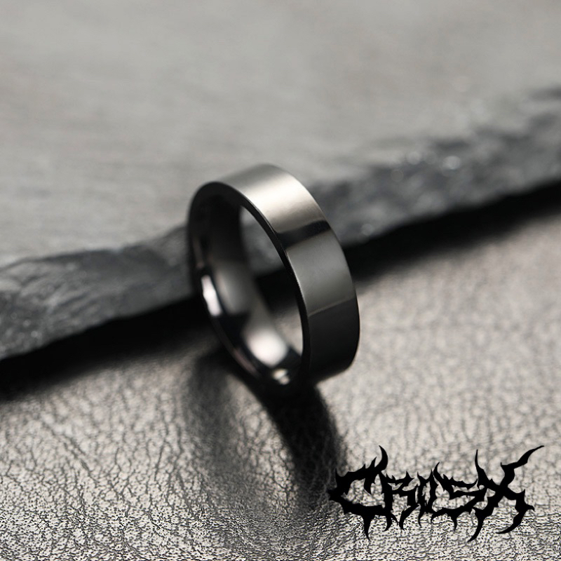 Jual BLACK RING SILVER RING / CINCIN HITAM SILVER POLOS CINCIN 4MM 6MM ...