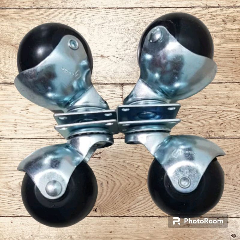 Jual Roda Glatino 2" Bulat Hitam / Roda Bulat 2 inch Hitam / Roda ...