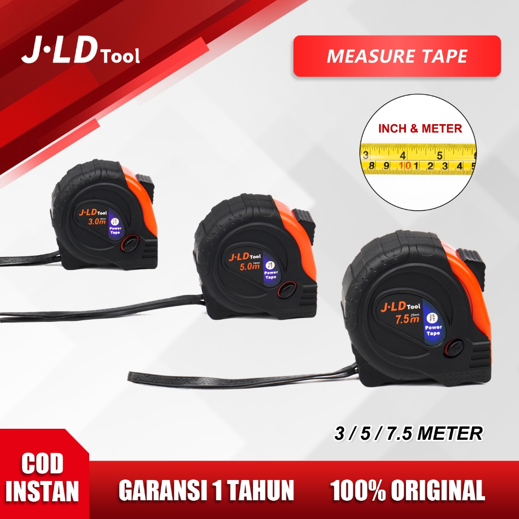 Jual JLD Meteran Tukang 3-5-7.5 meter Measuring Tape Meteran tukang ...