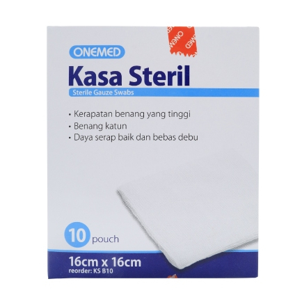 Jual KASA STERIL ONEMED 16X16 CM ISI 10 LEMBAR KASA PERBAN STERILE ...