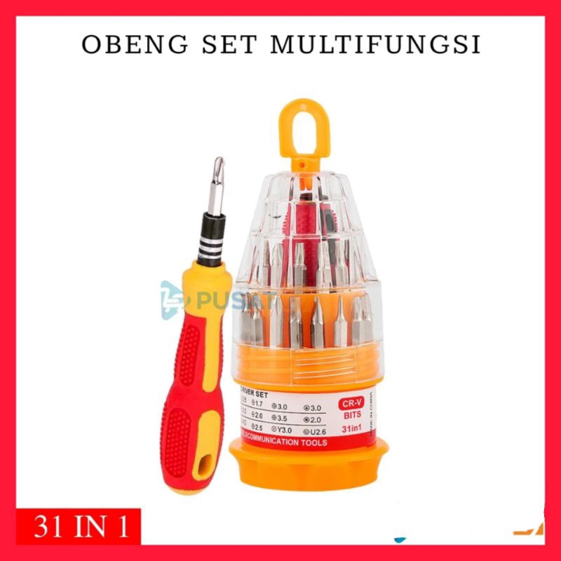Jual Obeng set 31in1 multifungsi obeng set magnetic obeng hp full set obeng lengkap 1 set ...